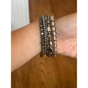 Silpada | Jewelry | Silpada Sterling Silver Hematite Hailstone Stretch ...